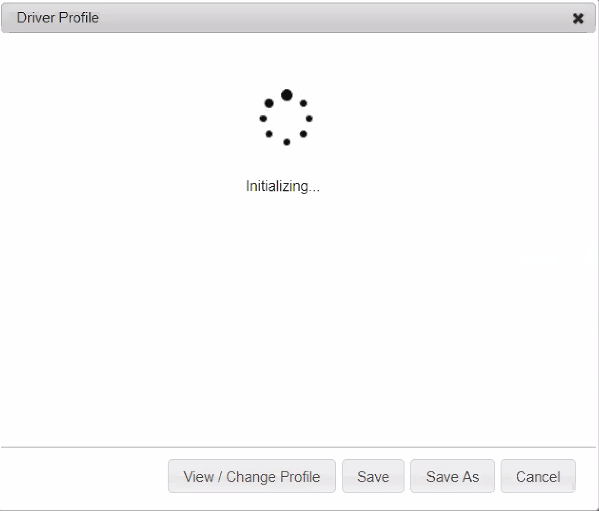 When creating a new profile the window is stuck at "Initializing..."
